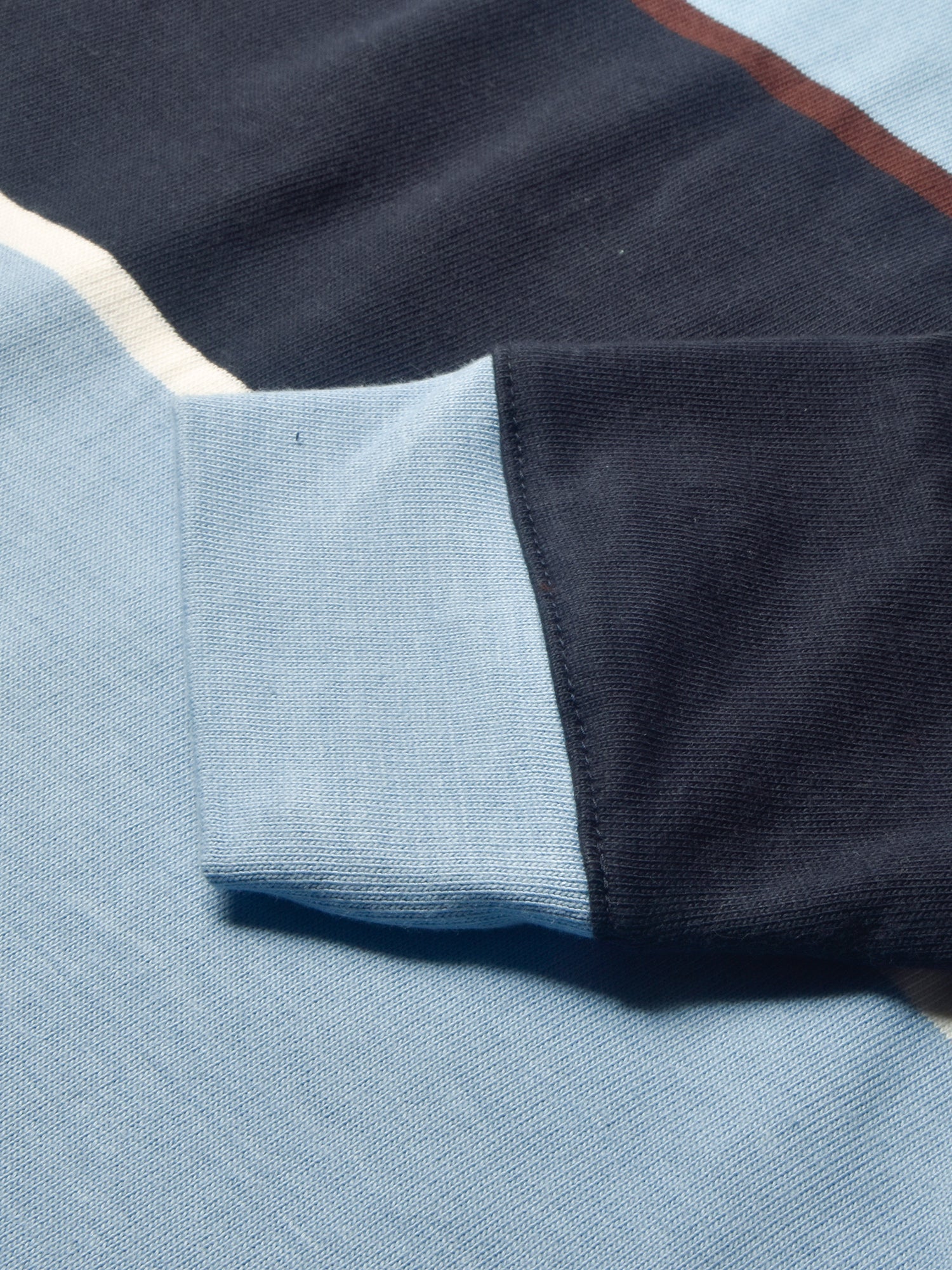 Louis Vicaci Long Sleeve Polo Shirt For Men-Sky with Navy Stripe-BR900 ...